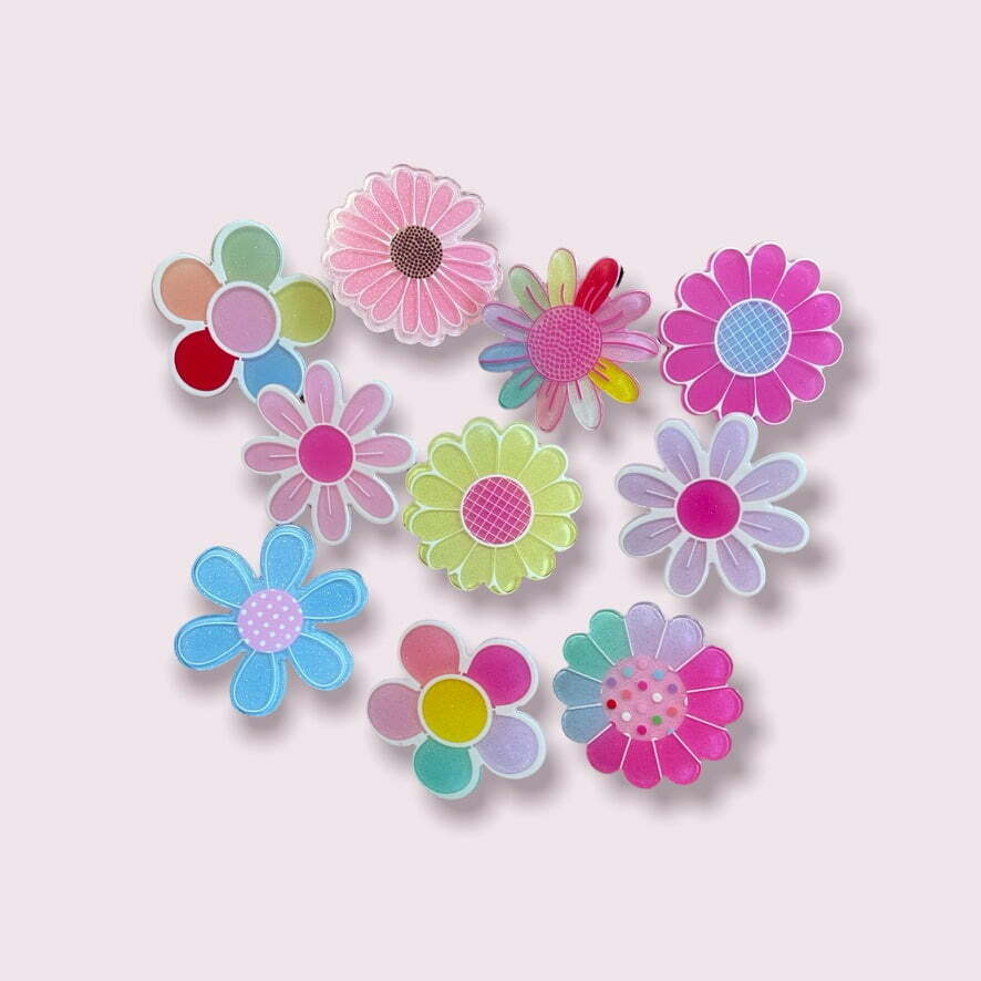 Clamă de păr floare cu sclipici - Magazinul Zânei